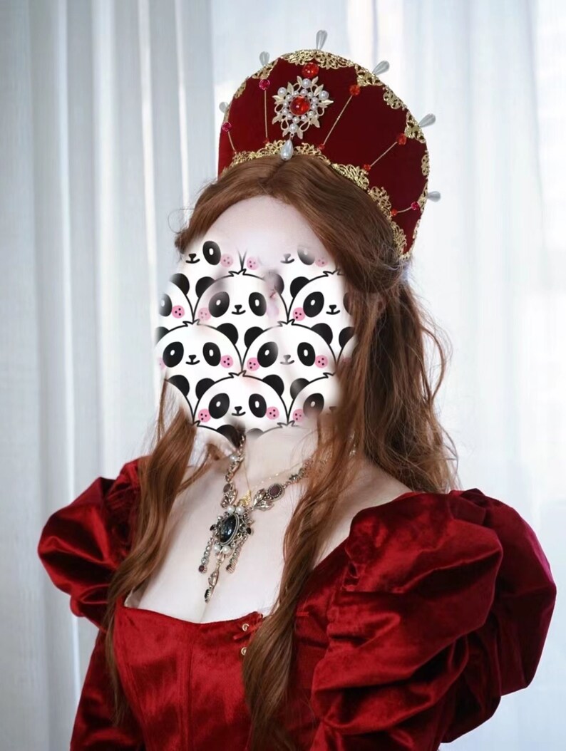 Tudor Crown Red Palace Crown Cosplay Costume Personalization - Etsy