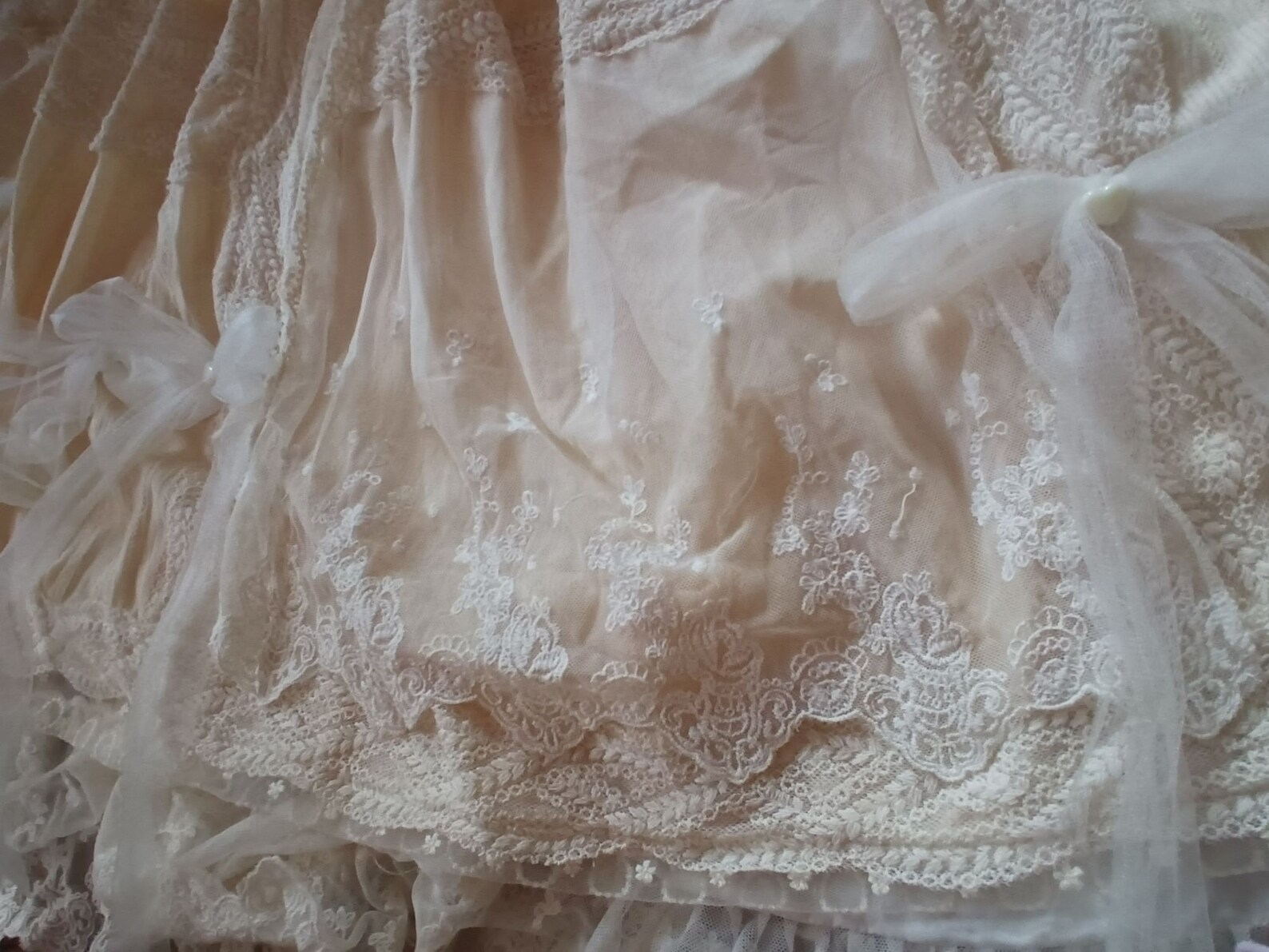 The Catcher in the Rye Dress Apricot White Lace OP Handmade Custom ...
