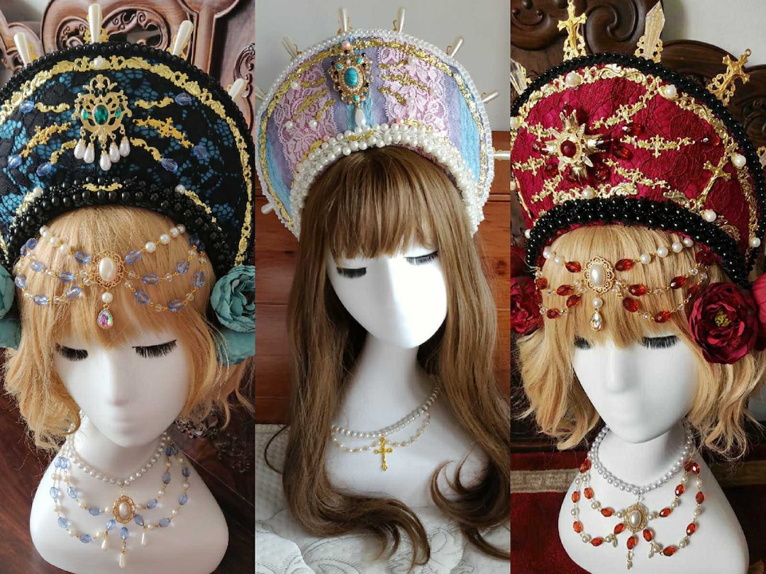 Tudor Crown Headband Cosplay Costume Personalization Hand SEWED - Etsy