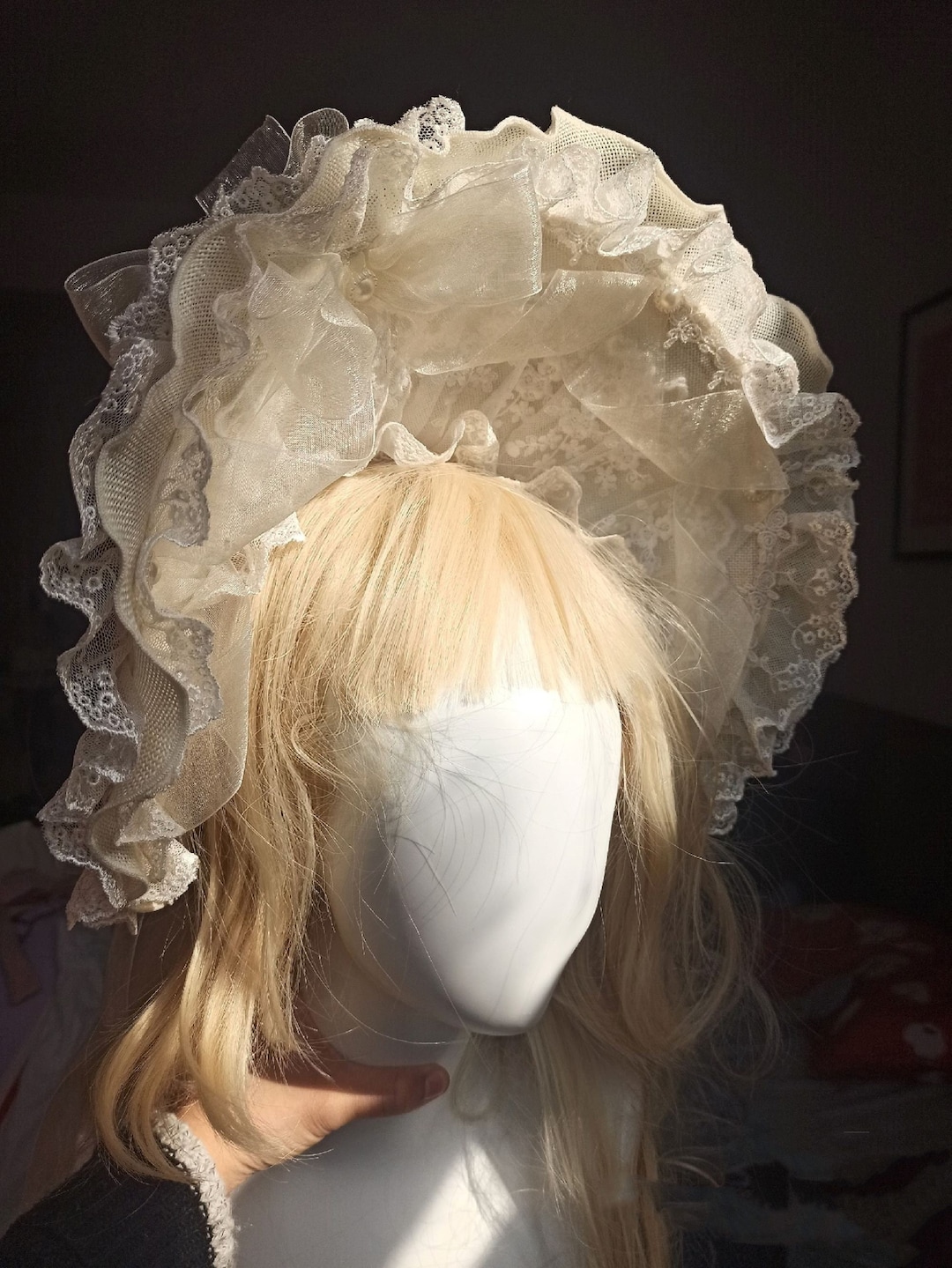 Misty in the Dawn Cream White Bonnet Hat Cosplay Costume ...