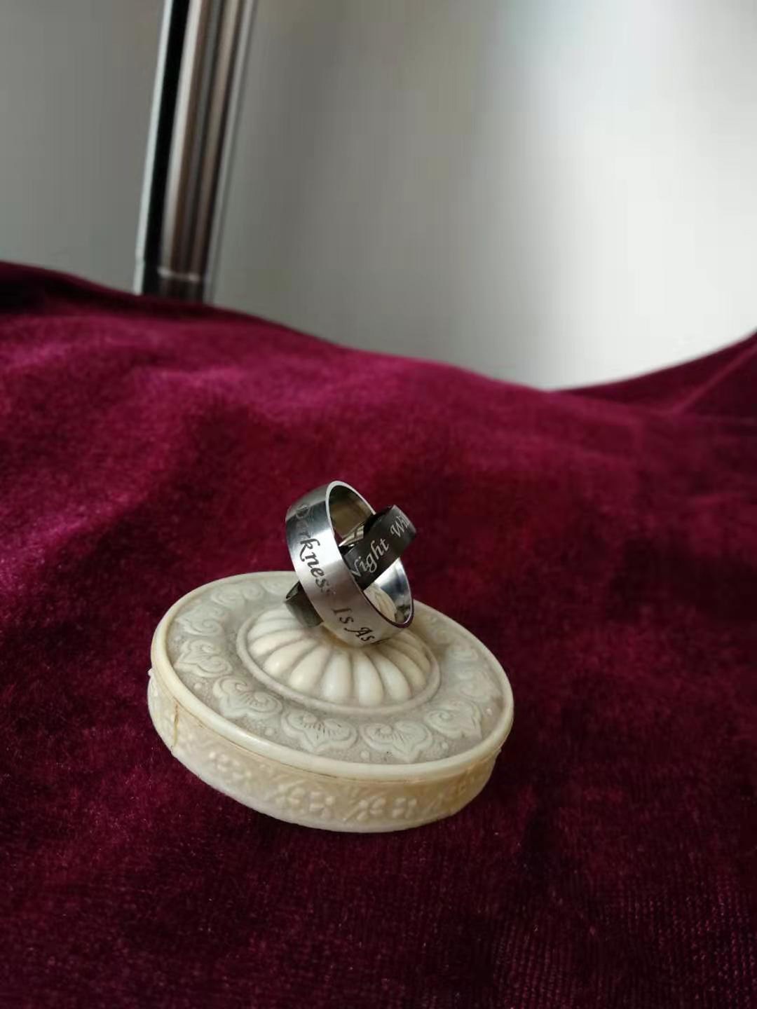 Ps139:12 Rotating Double Ring Christian Jewelry Religious Gift ...