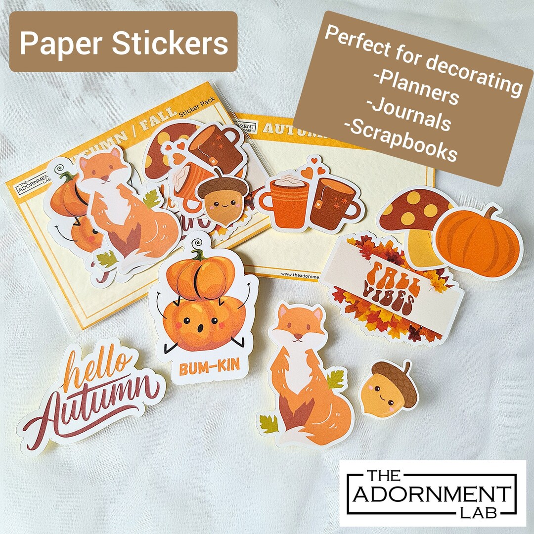 Autumn / Fall Die Cut Sticker Pack Stationery Accessory - Etsy
