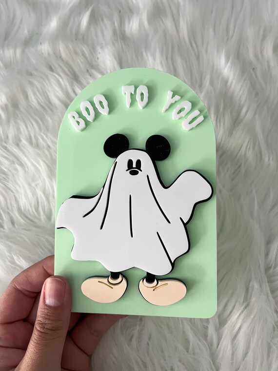 Boo to You Mickey Ghost Sign - Etsy