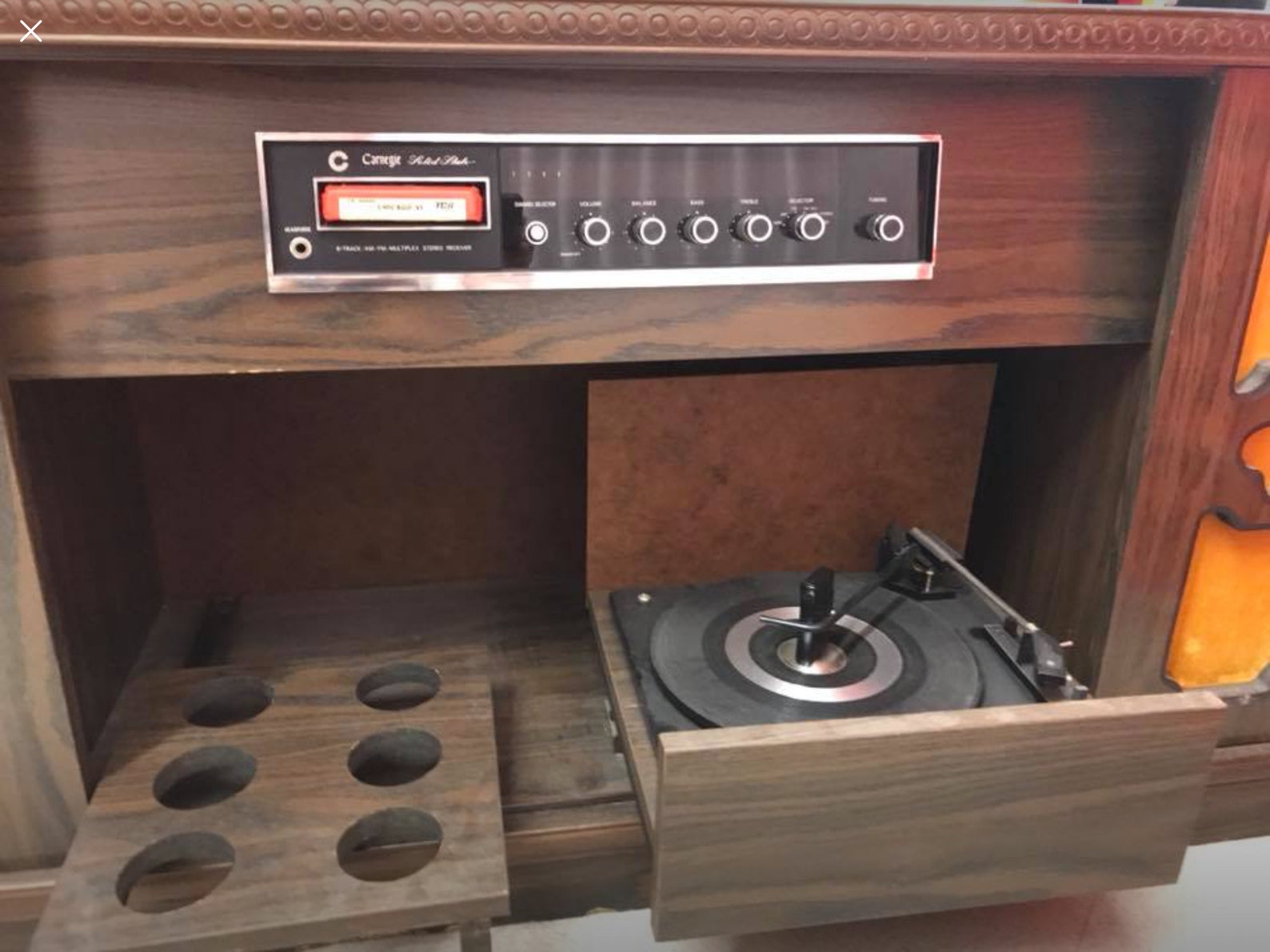 Antique Retro Vintage 8-track Stereo Wall Unit With Rythmic Light ...