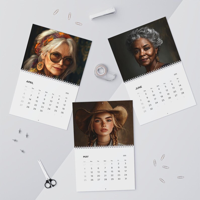 2025 Wall Calendars Featuring Lovely Ladies, Girls Calendar, Female ...