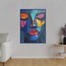 Blue Abstract Female Face Canvas Print: Modern Gallery Wall Art - Etsy