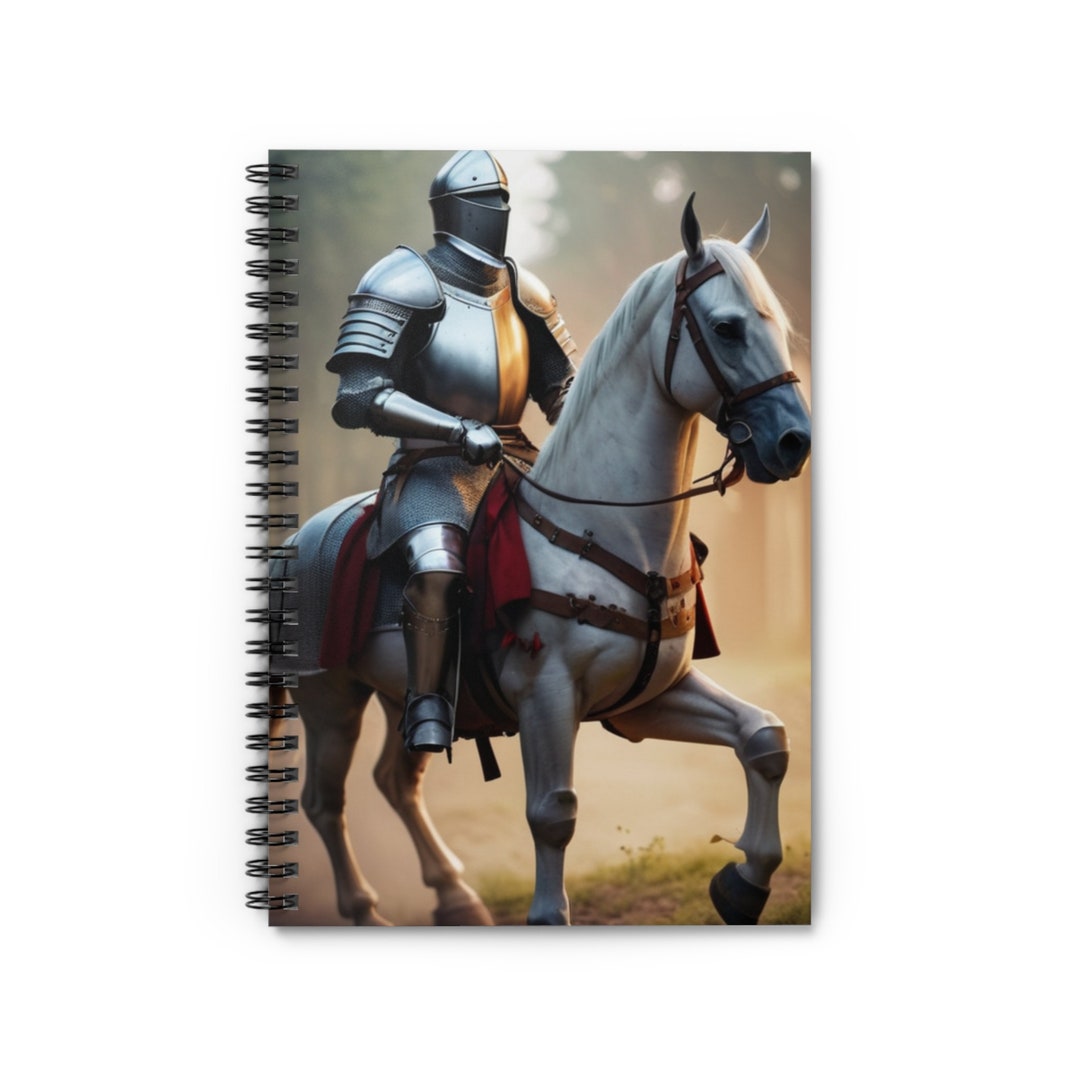 Spiral Notebook Knight With Horse - Etsy