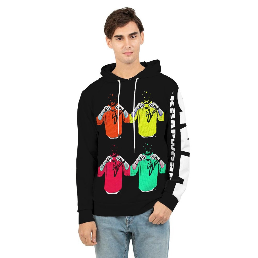 Colorful Black Hoodie - Etsy