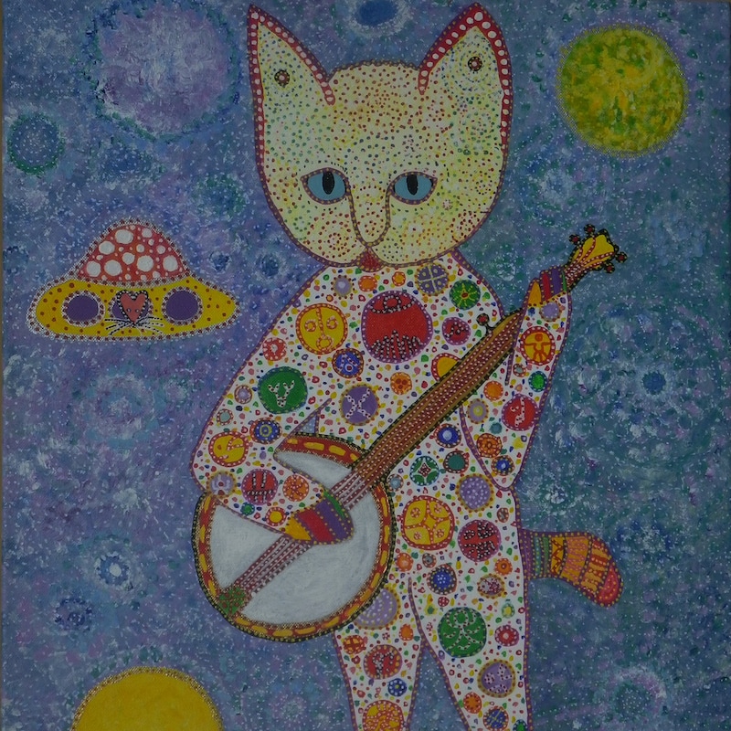 Banjo Cat - Etsy