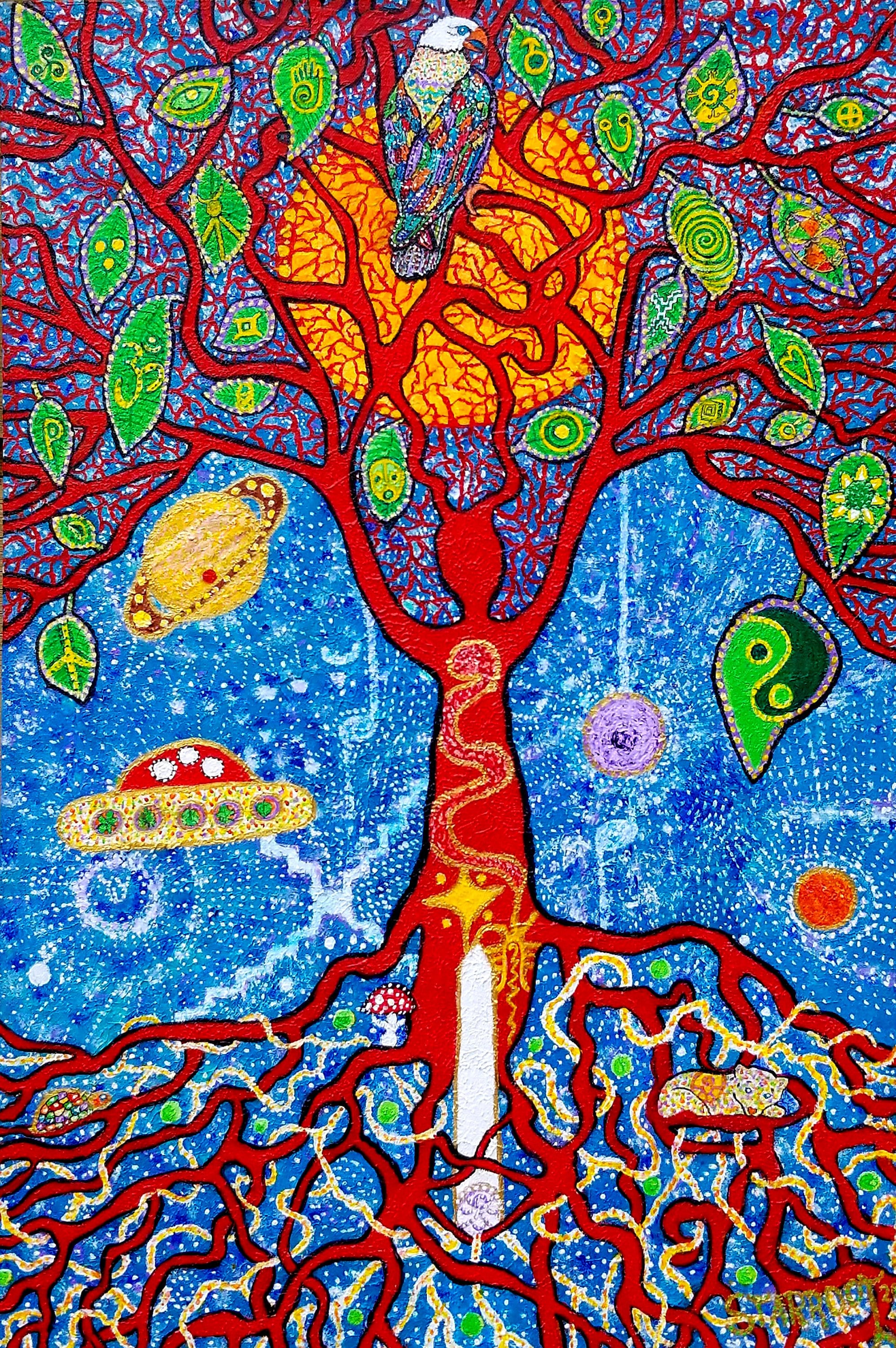 Visionary Tree Giclee Art Print by Starroot, 8x12", Tree, Leaves ...