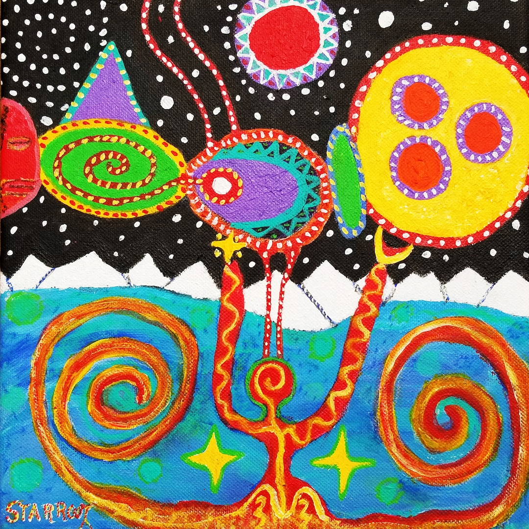 Starroot Original Abstract " Limitless Imagination" 10x10"original ...