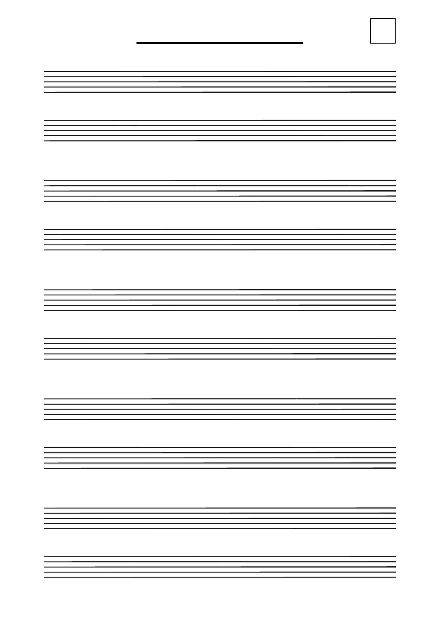 Blank Sheet Music, Music Manuscript, Digital Download Sheet Music ...