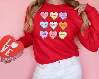 Conversation Hearts SVG - Valentine's Day Sublimation Design -candy ...