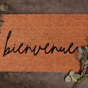 Bienvenue Doormat French Welcome Mats Cute Welcome Door Mats - Etsy