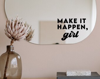 Motivational Mirror Decal Mirror Sticker Bathroom Decor - Etsy