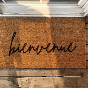 Bienvenue Doormat French Welcome Mats Cute Welcome Door Mats - Etsy