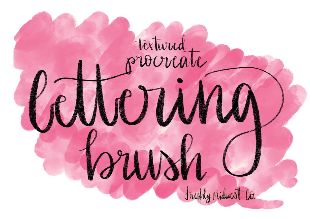 Textured Procreate Lettering Brush Digital Handlettering Textured ...
