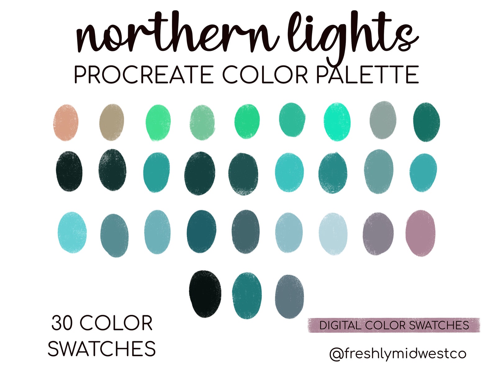Northern Lights Procreate Color Palette Ipad Procreate Color | Etsy