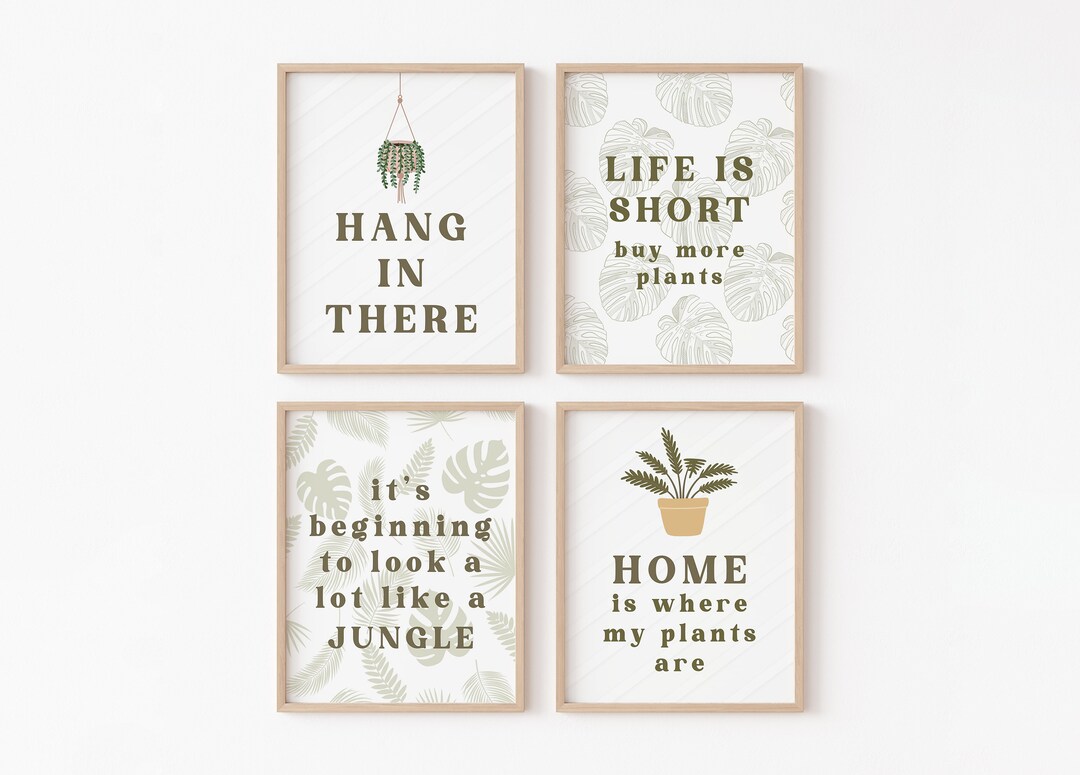 Plants PRINTABLE Art Prints - Printable Wall Art - Plant Lover Art ...