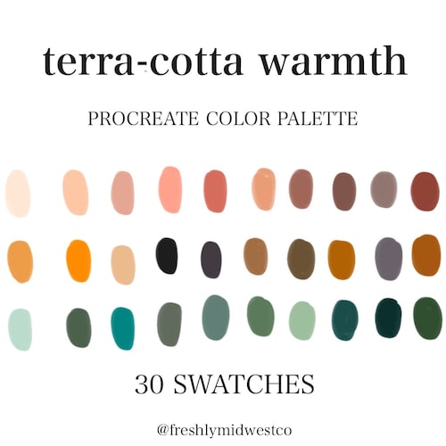 Earthy Tones Procreate Color Palette / Ipad Procreate Swatches - Etsy