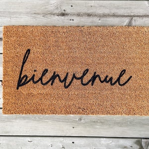 Bienvenue Doormat French Welcome Mats Cute Welcome Door Mats - Etsy
