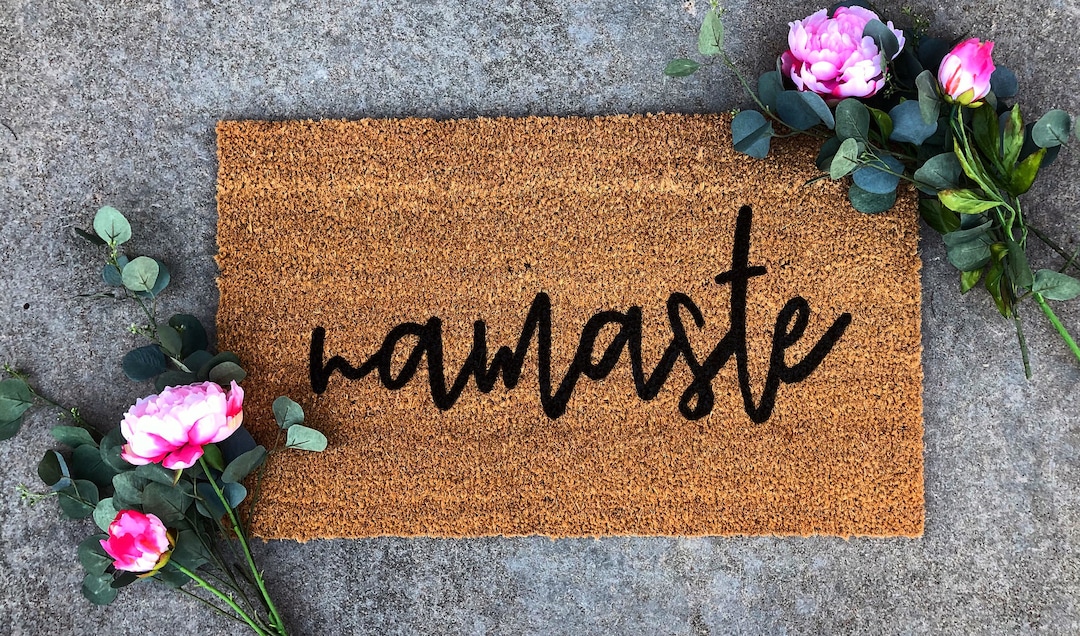 Namaste Doormat Yogi Home Decor Namaste Welcome Mat - Etsy Australia