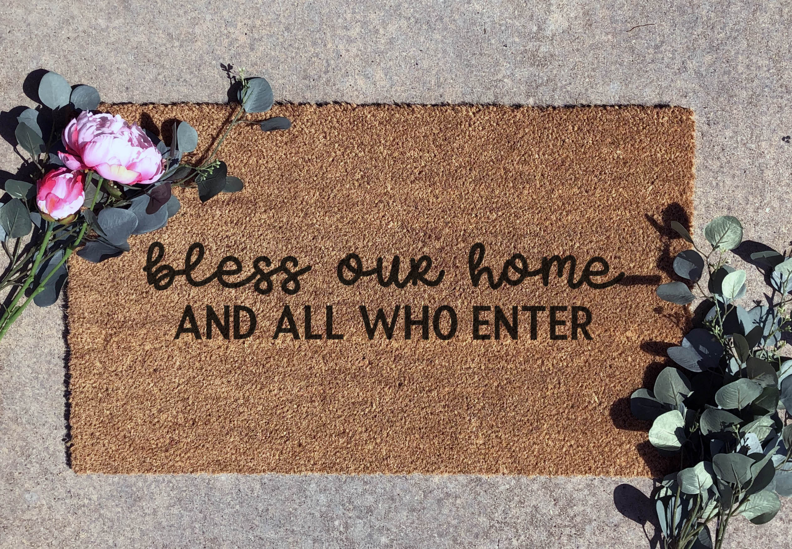 Bless Our Home Doormat Cute Home Welcome Mats Bless This | Etsy