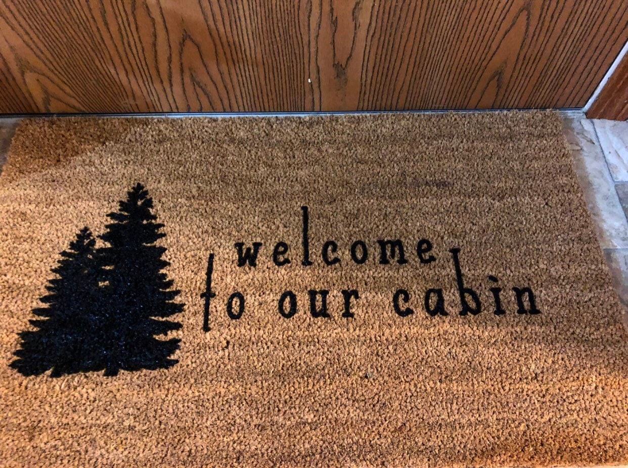 Cabin Doormat Vacation Welcome Mat Entryway Home Decor - Etsy