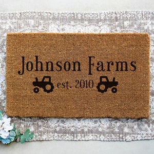 Personalized Farmhouse Doormat Custom Farmhouse Doormat - Etsy