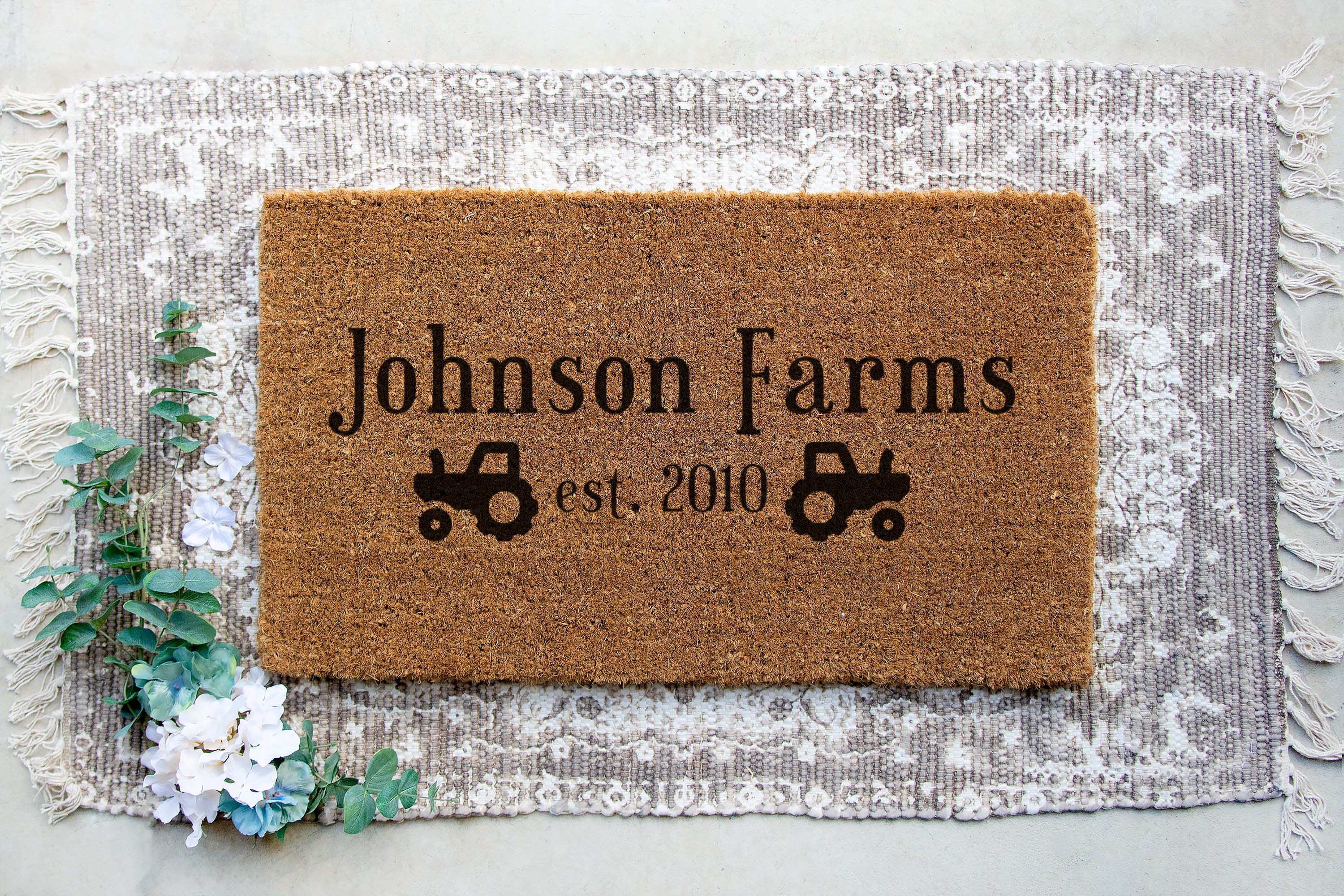 Personalized Farmhouse Doormat Custom Farmhouse Doormat | Etsy