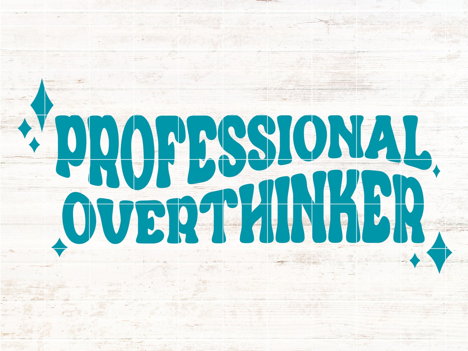 Professional Overthinker SVG Trendy Wavy Text Sweatshirt - Etsy