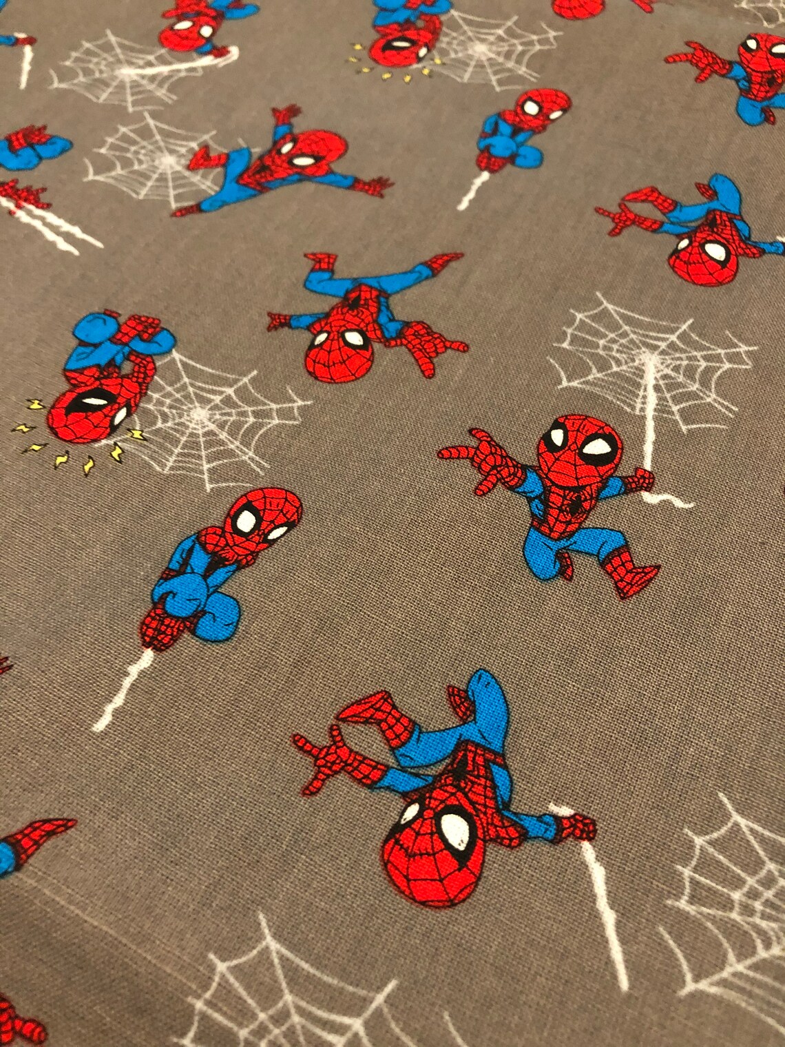 Spider Man Marvel Cotton Fabric | Etsy