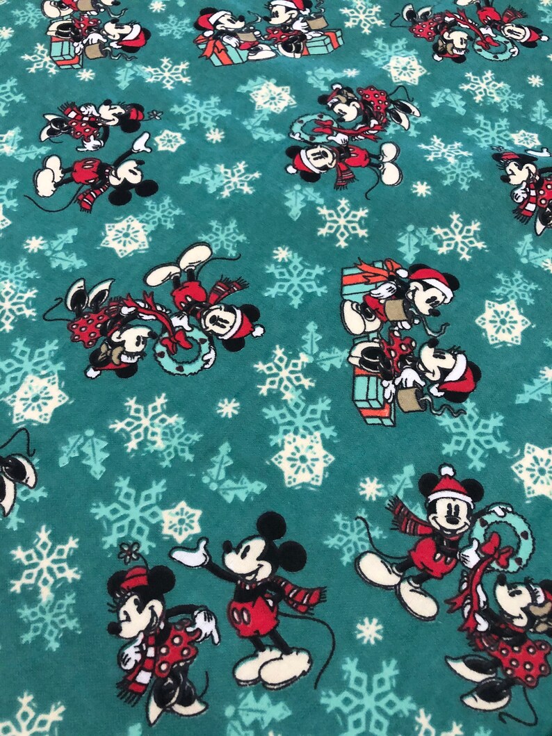 Disney Christmas Mickey Mouse and Minnie Mouse Fabric Snowflakes - Etsy