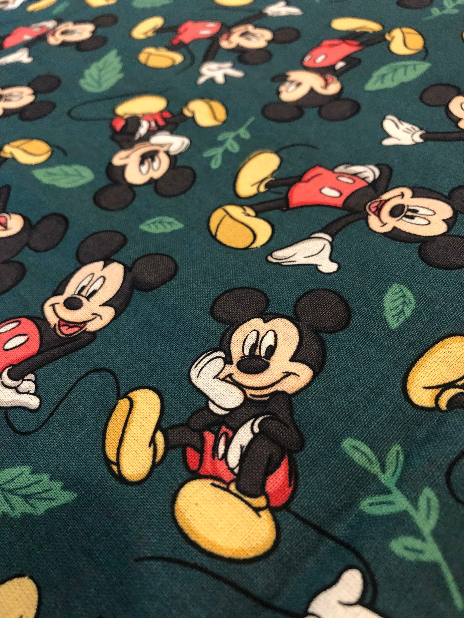Mickey Mouse Disney 100% Cotton Fabric | Etsy