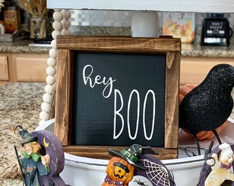 Halloween Farmhouse Sign Tiered Tray Decor - Etsy