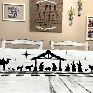 30 Inch Nativity Table Runner Double Sided Christmas Decor - Etsy