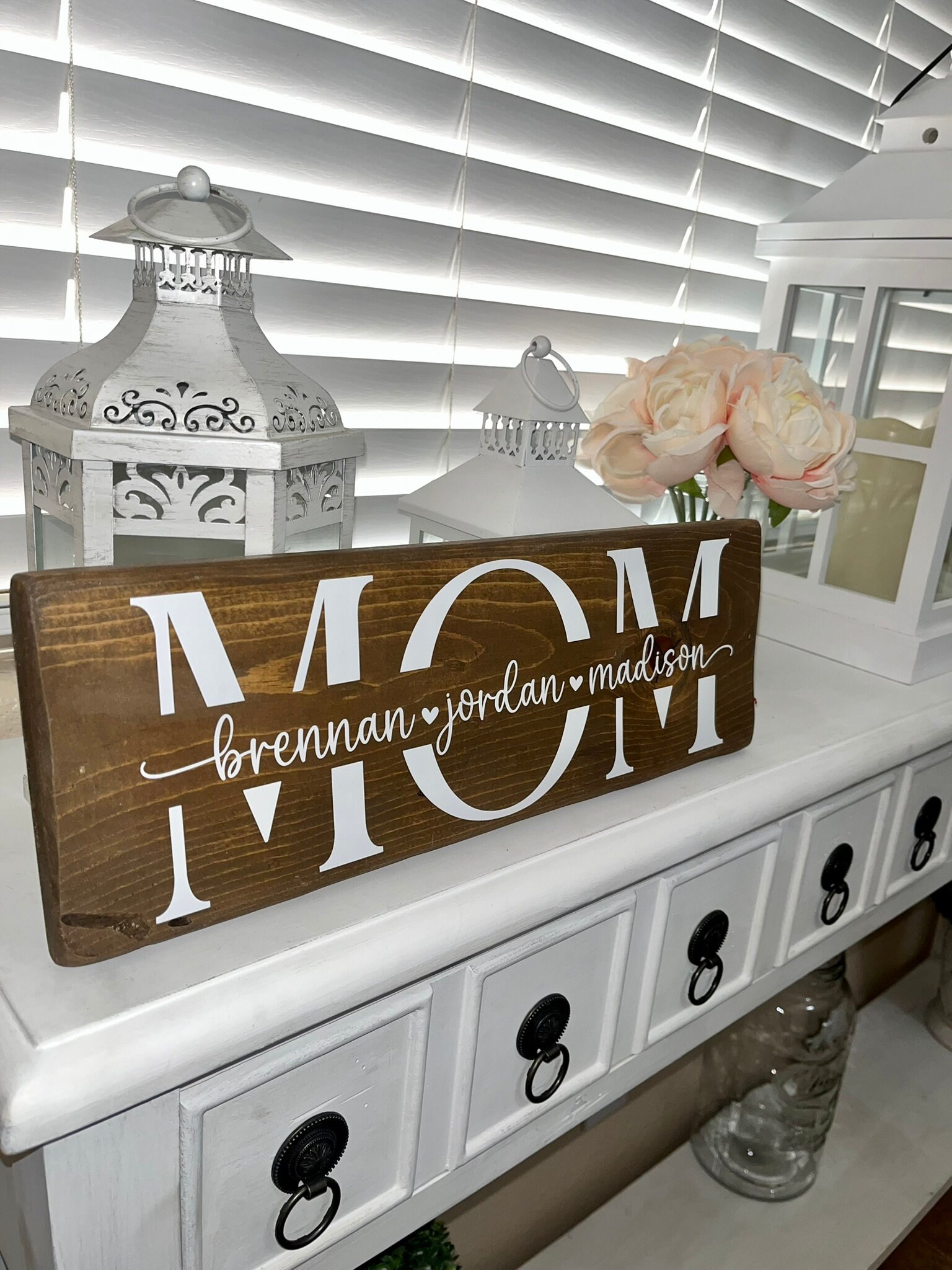 Custom Gift for Mom, Custom Mom Sign, Mom Wood Sign, Custom Mom Gift ...