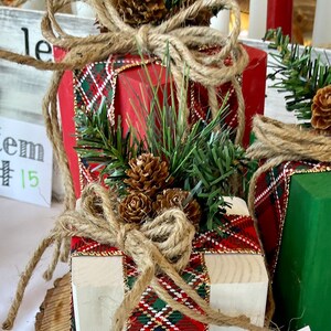 Rustic Wooden Christmas Gift Set, Farmhouse Mantle Decor - Etsy