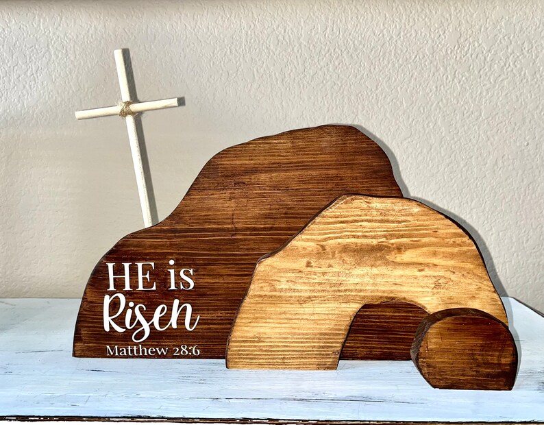 He is Risen Empty Tomb Jesus Lives Ressurection Scene - Etsy
