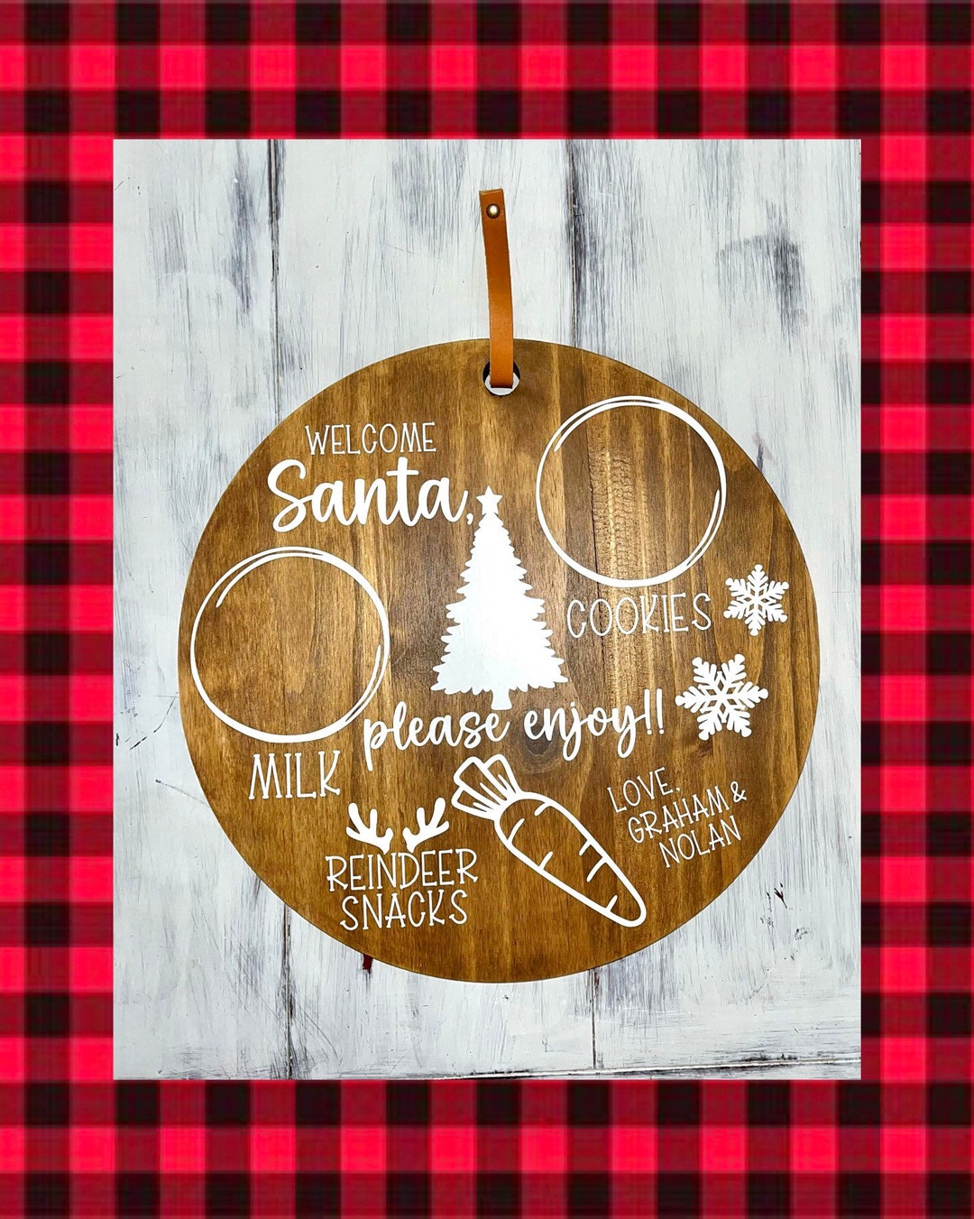 Personalized Santa Treat Board Christmas Charcuterie Santa Cookie Tray ...