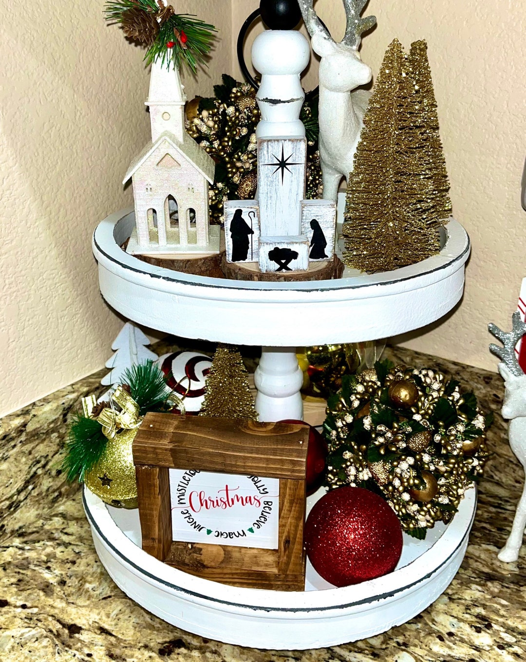 Mini Nativity Set, Christmas Decor, Mantle Decor, Farmhouse Decor ...
