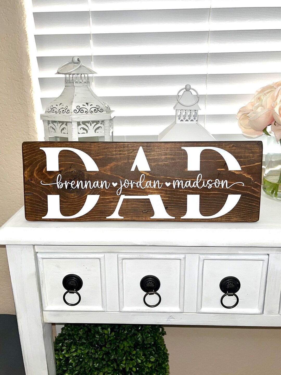 Custom Gift for Dad, Custom Dad Sign, Dad Wood Sign, Custom Dad Gift ...