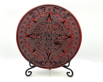 4 Aztec Calendar Black Obsidian Mirror, the Sun Stone, the ...