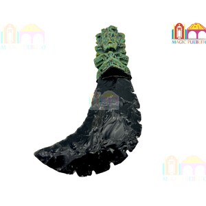 Eternal Love Ceremonial Obsidian Saw Machete | Knapped Obsidian Dagger ...