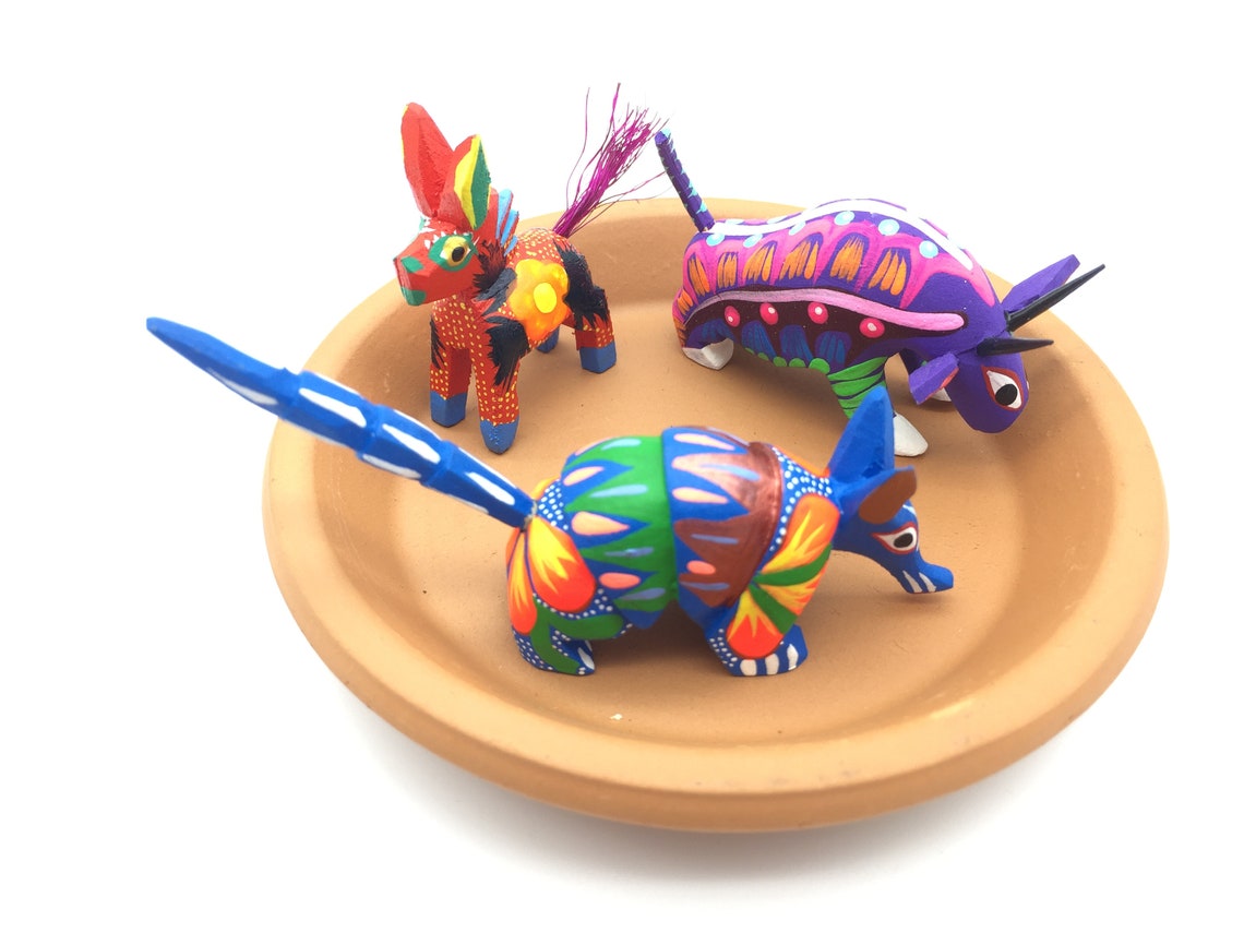 3 Mini Alebrijes Set of 3 Assorted Wood Carved Alebrijes 3 - Etsy