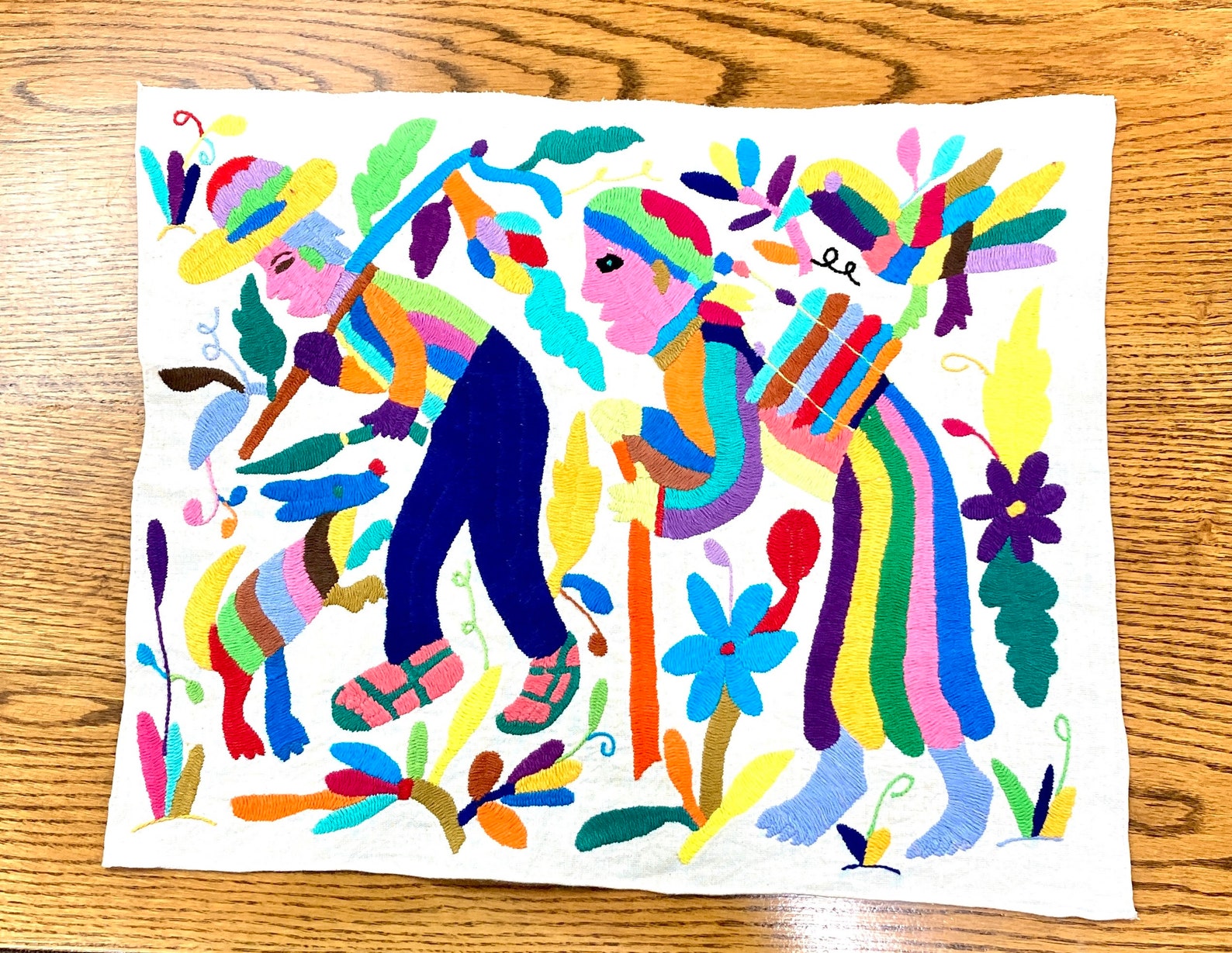 Tenango Otomi Art 16 X 14 Otomi Embroidery | Etsy