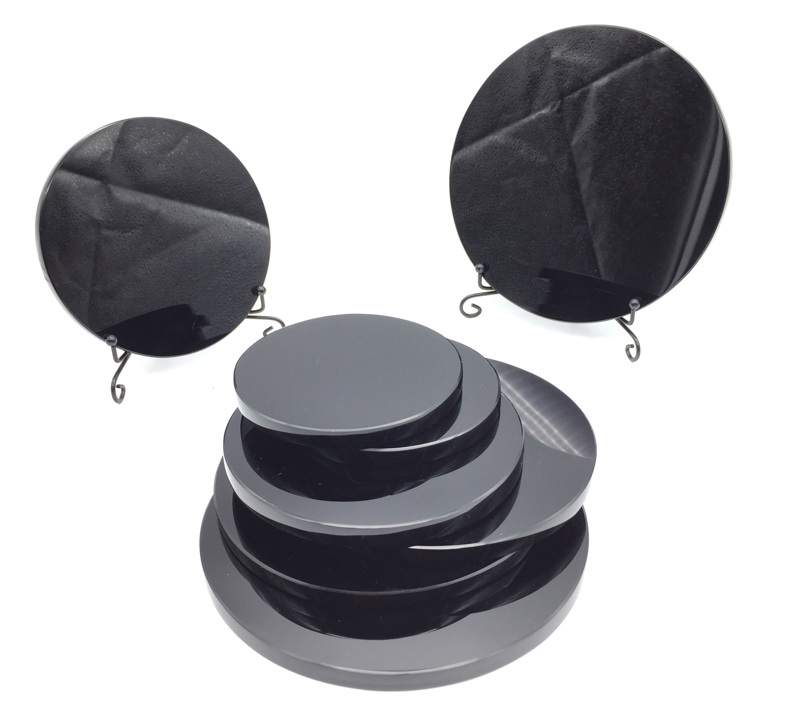 8" Black Obsidian Mirror, Scrying Mirror - Etsy