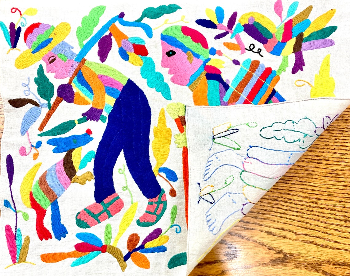 Tenango Otomi Art 16 X 14 Otomi Embroidery | Etsy