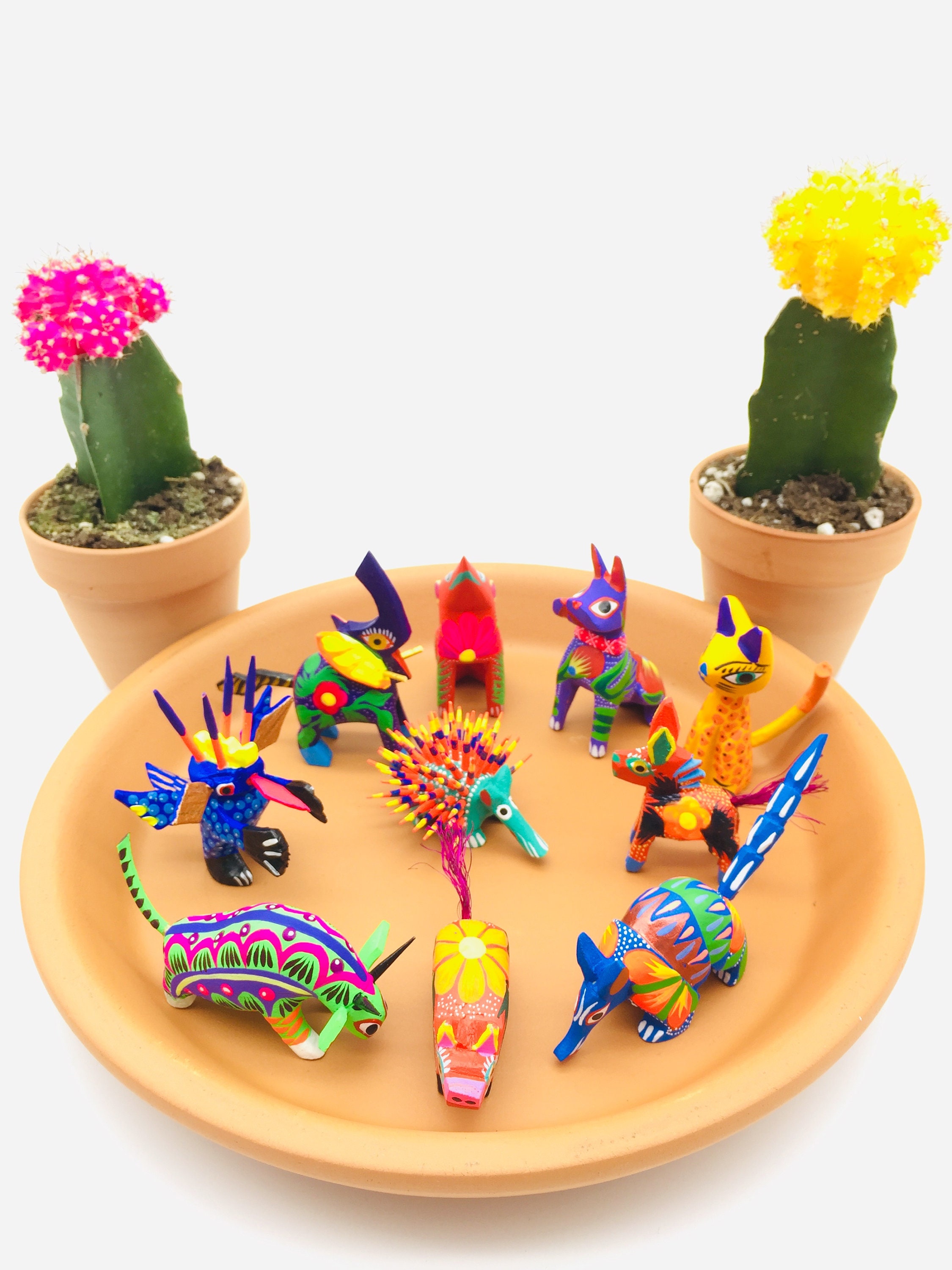 10 Mini Alebrijes Set of 10 Assorted Wood Carved Alebrijes - Etsy