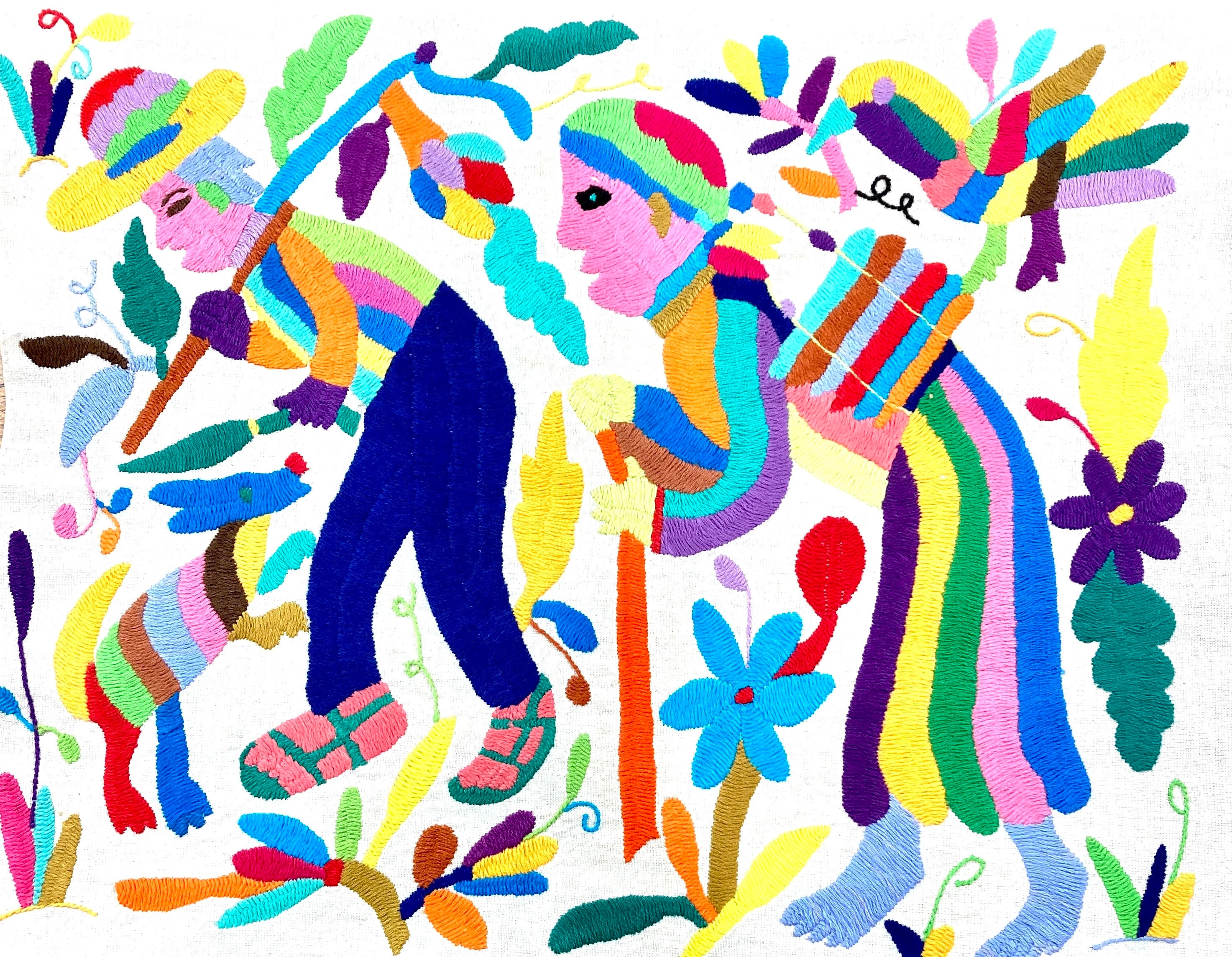 Tenango Otomi Art 16 X 14 Otomi Embroidery | Etsy